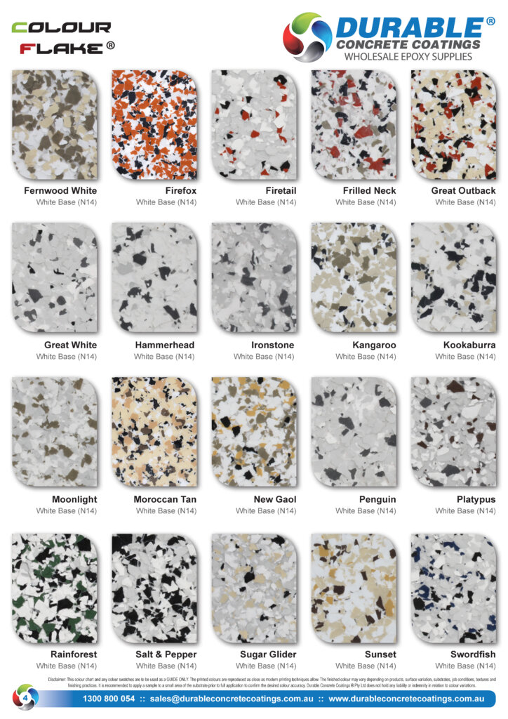 Colour Charts | Durable Concrete Coatings
