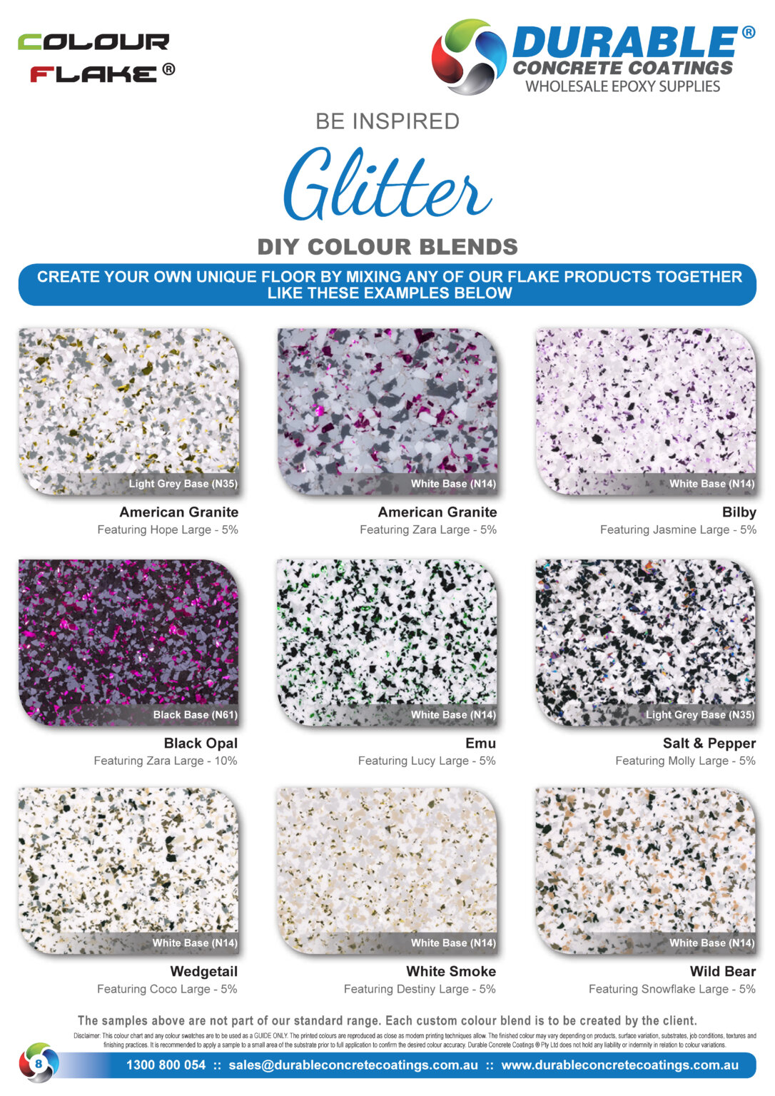 Colour Charts | Durable Concrete Coatings