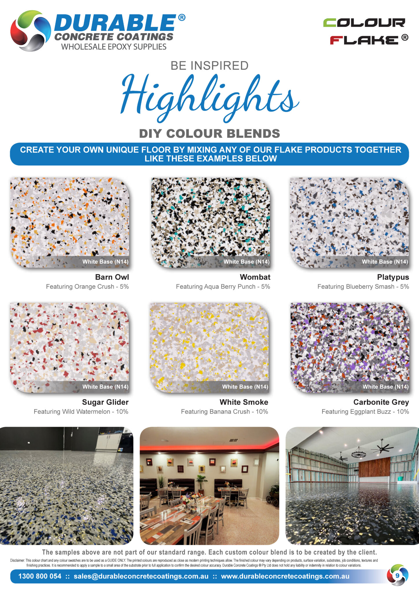 Colour Charts | Durable Concrete Coatings